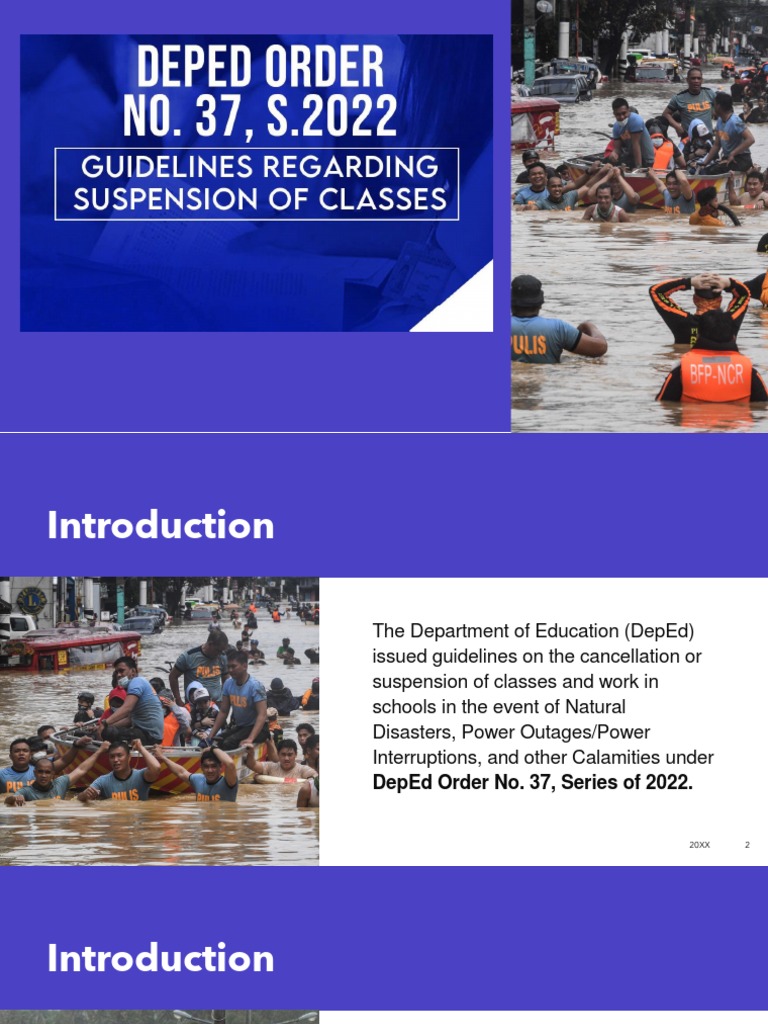 DepEd Class Suspension Guidelines 2022 | PDF | Typhoon | Disasters