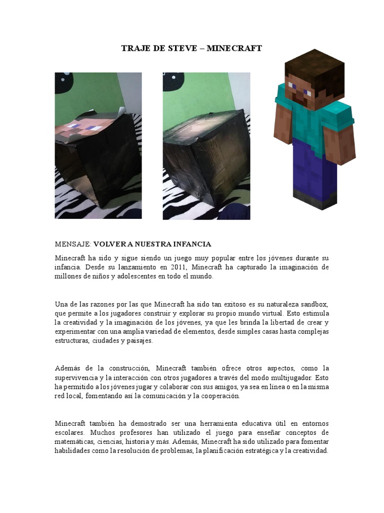 Trabajo - Traje Steve | PDF | Ciencias sociales