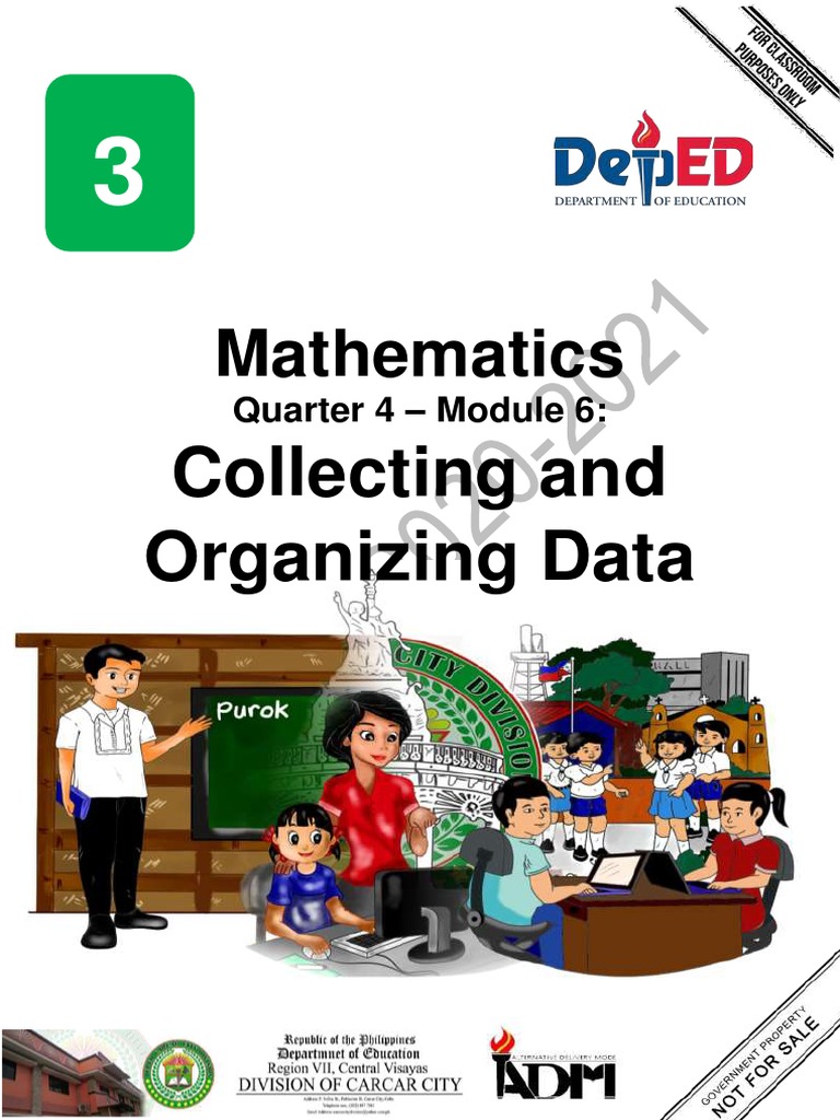 SSC Math 3 SLM Q4 M6 V1.0 CC Released 29jun2021 | PDF | Quantity | Data