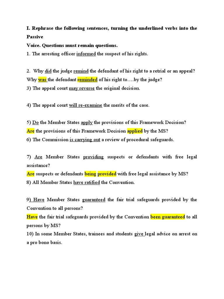 Passive Exercises | PDF