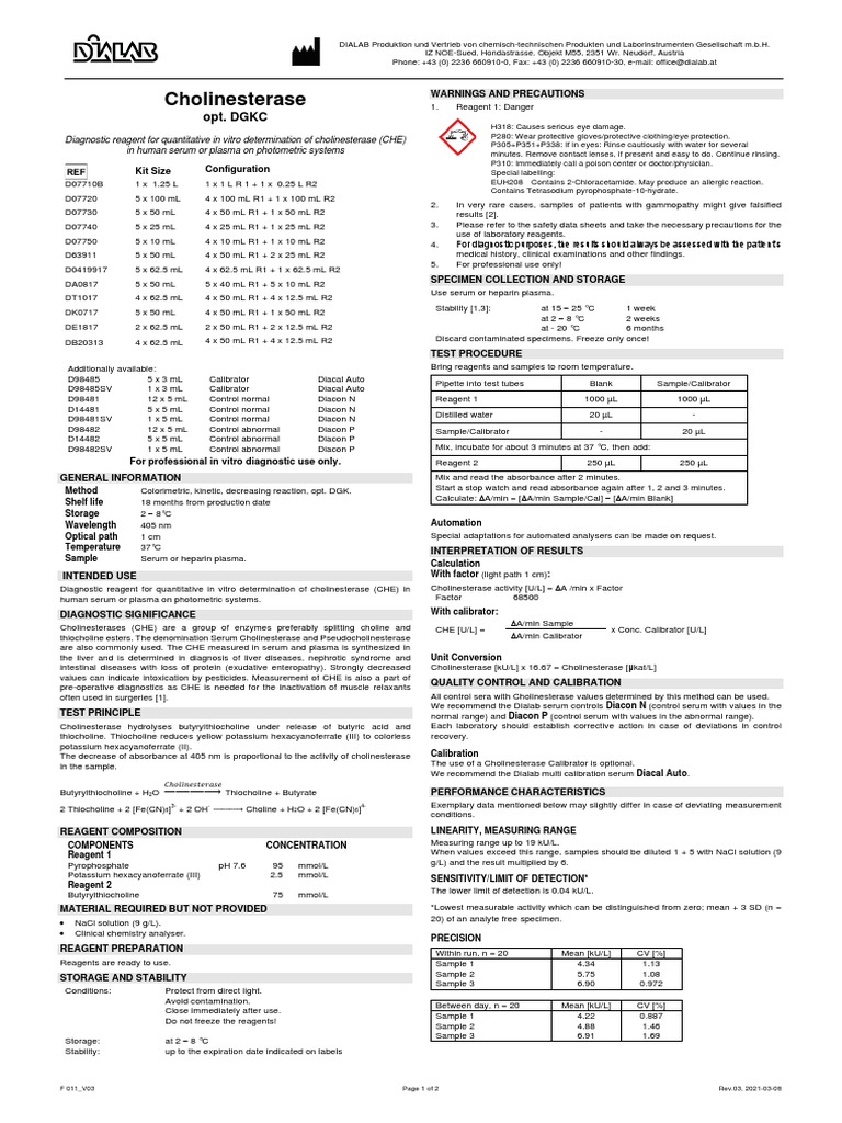 IFU 01 CHE Rev03 en | Download Free PDF | Detection Limit | Chemistry