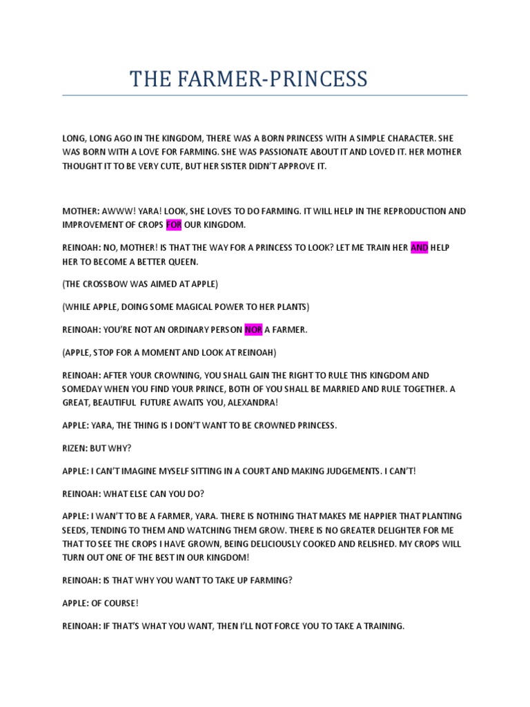 The Farmer Princess | PDF