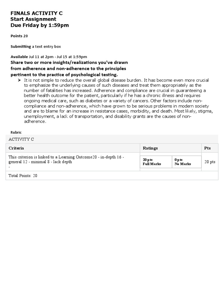 Finals Activity C | PDF | Lifestyle
