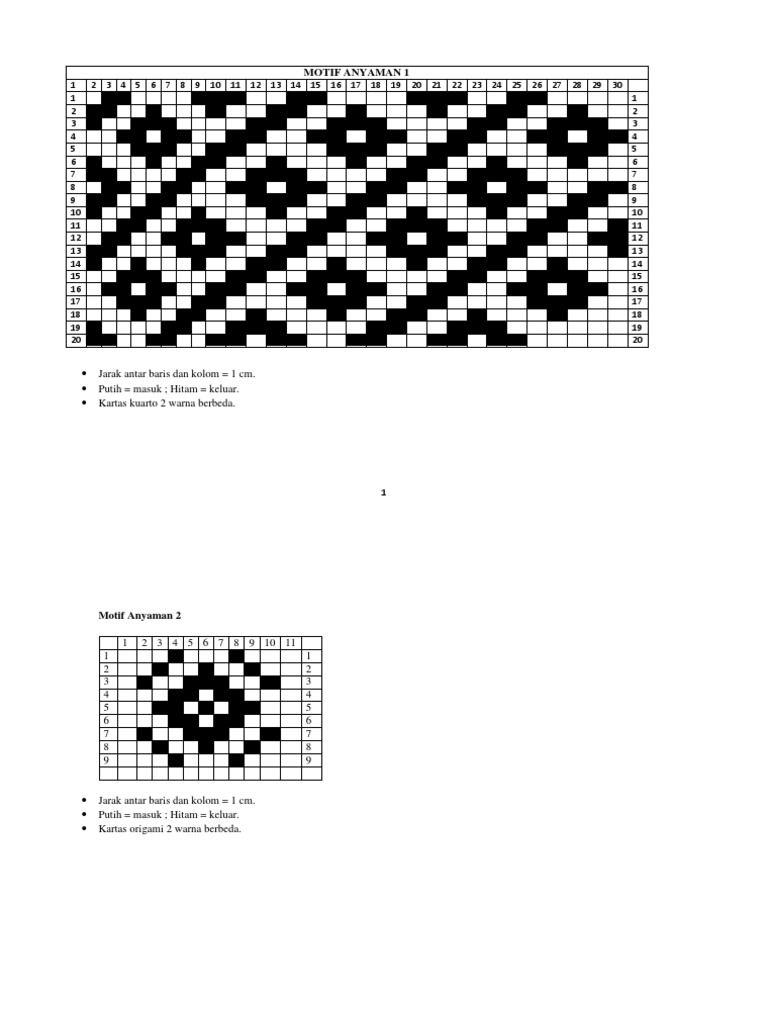 Motif Anyaman dan Pola Origami | PDF