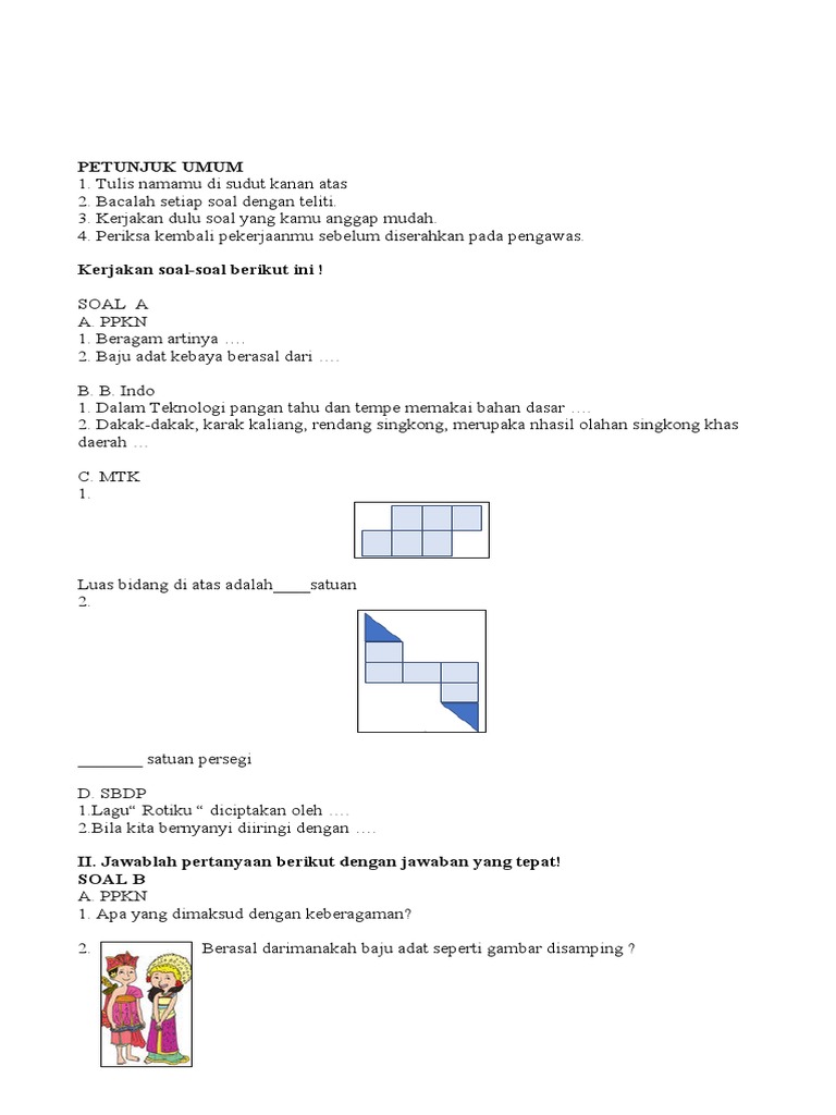 Lembar Tugas Kelas 3 SD MI Tema 7 Subtema 1 Perkembangan Teknologi ...