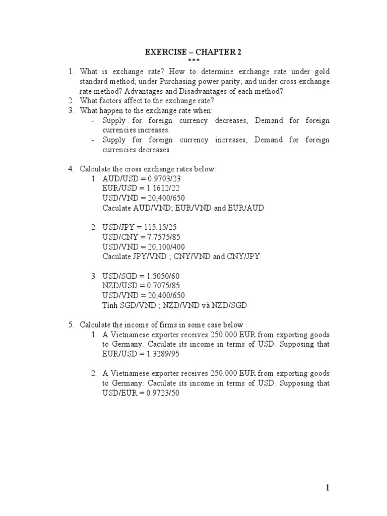 Cross Currency Rate Calculations | PDF
