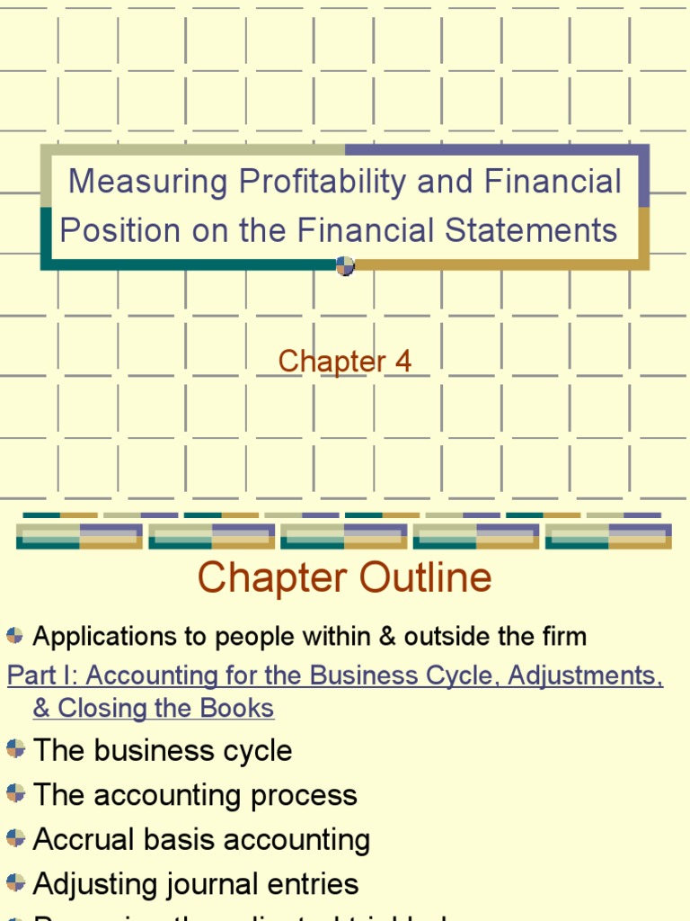 Measuring Profitability and Financial Position On The Financial Statements Chapter 4 | PDF ...