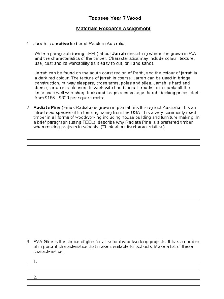 Yr. 7 - Wood Materials Research 2023 | PDF