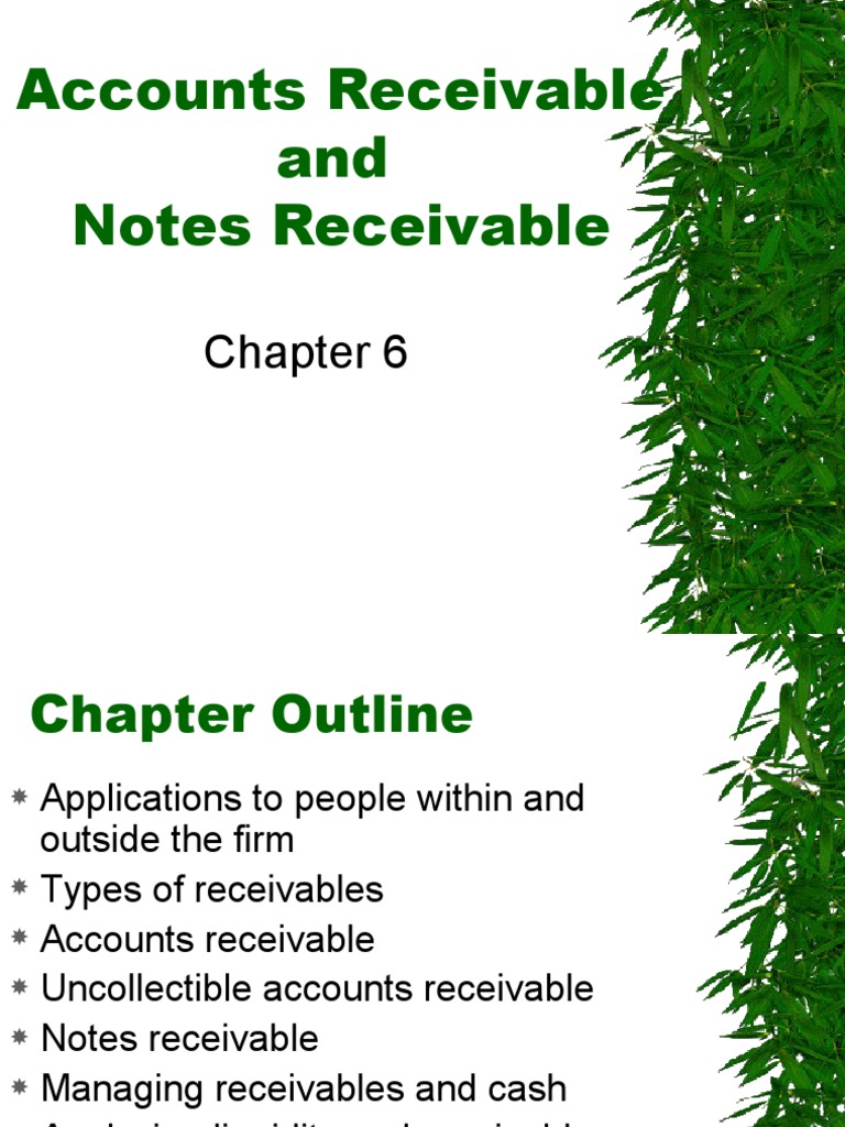 Accounts Receivable and Notes Receivable Chapter 6 | PDF | Debits And ...