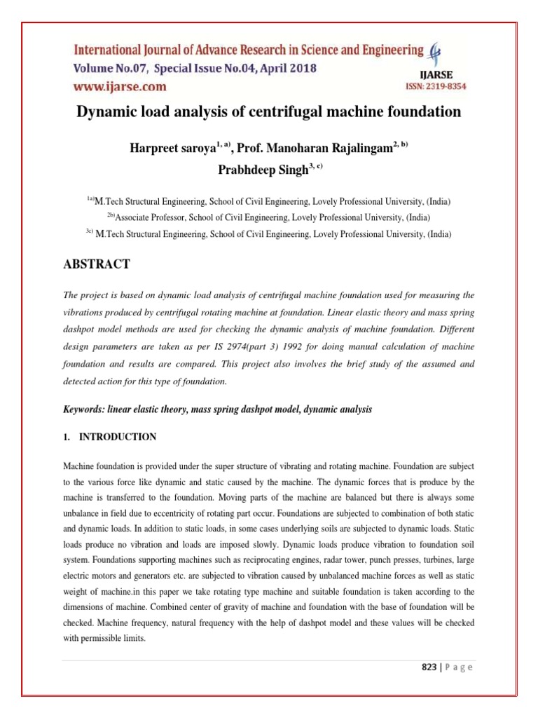 Pages From Dynamic Load Analysis of Centrifugal Machine Foundation | PDF