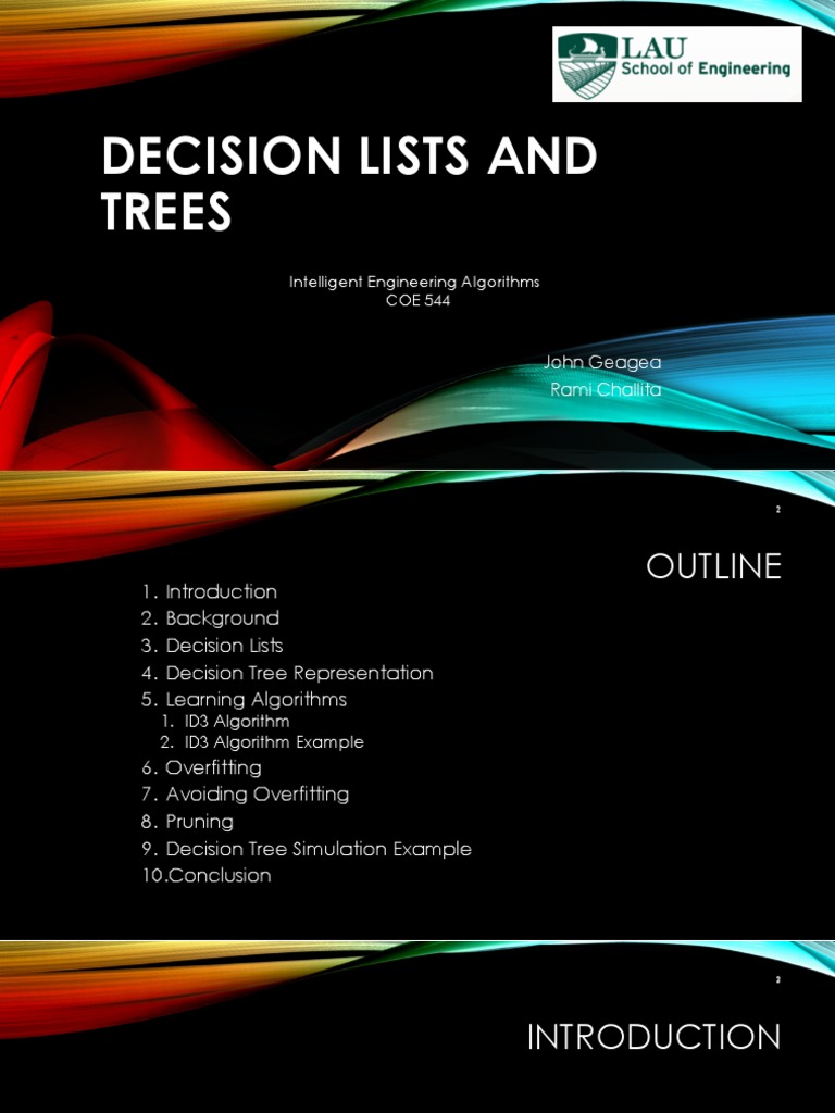 Decision Lists and Trees | PDF | Algorithms | Applied Mathematics Decision Lists and Trees | PDF | Algorithms | Applied Mathematics