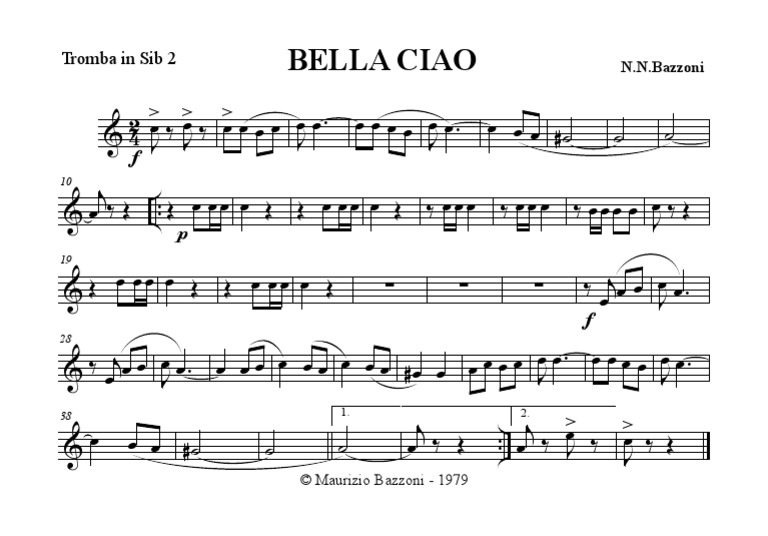 Bella Ciao Tromba Sib 2 PDF | PDF