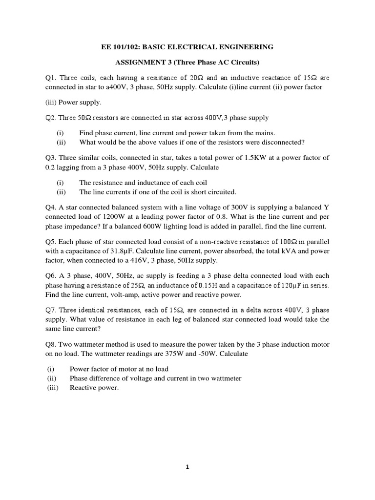 Assignment 3 | PDF | Electronic Engineering | Electrical Engineering