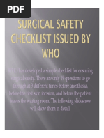 Comprehensive Surgical Checklist Guide | PDF | Surgery | Anesthesia