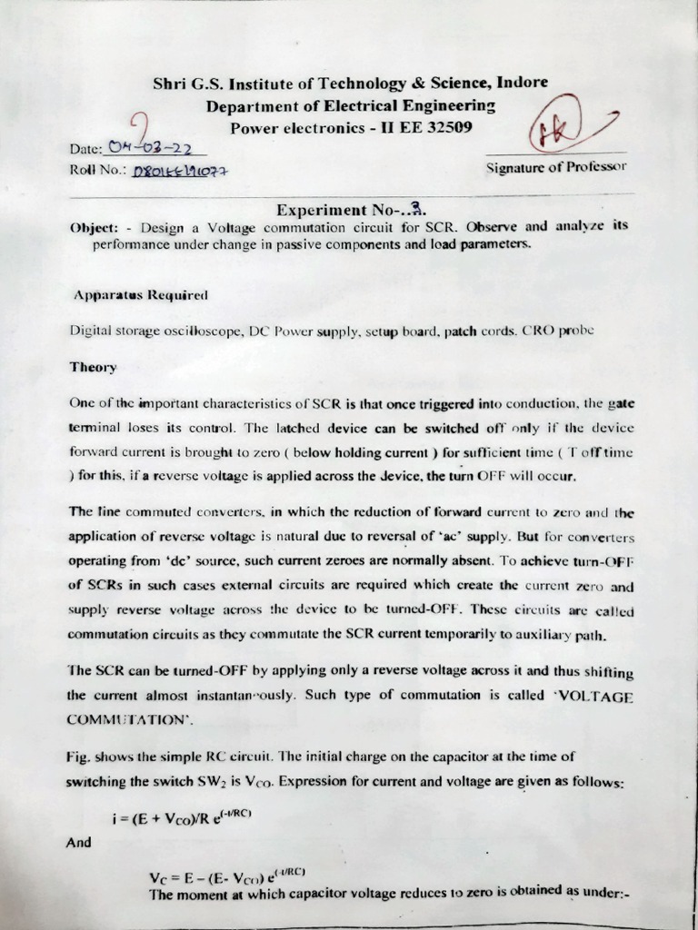 Voltage Commutation SCR | PDF