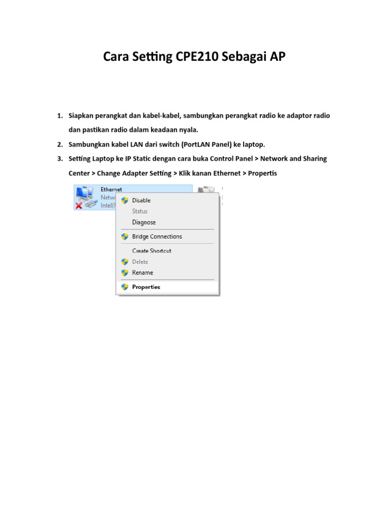 Cara Setting Cpe210 Sebagai Ap Dan Client Pdf