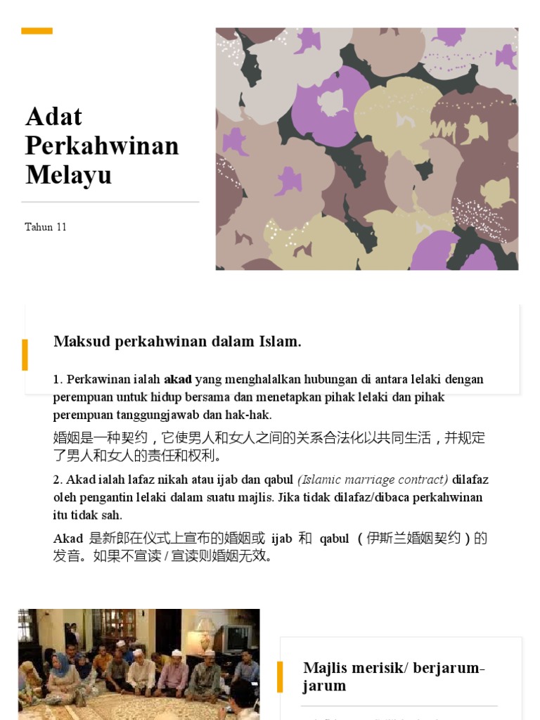 Adat Perkahwinan Melayu Slide (M1) | PDF