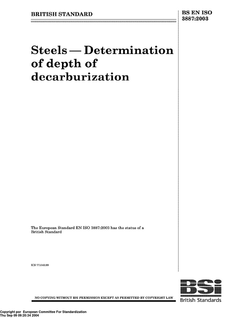 BS en Iso 3887 2003 | PDF