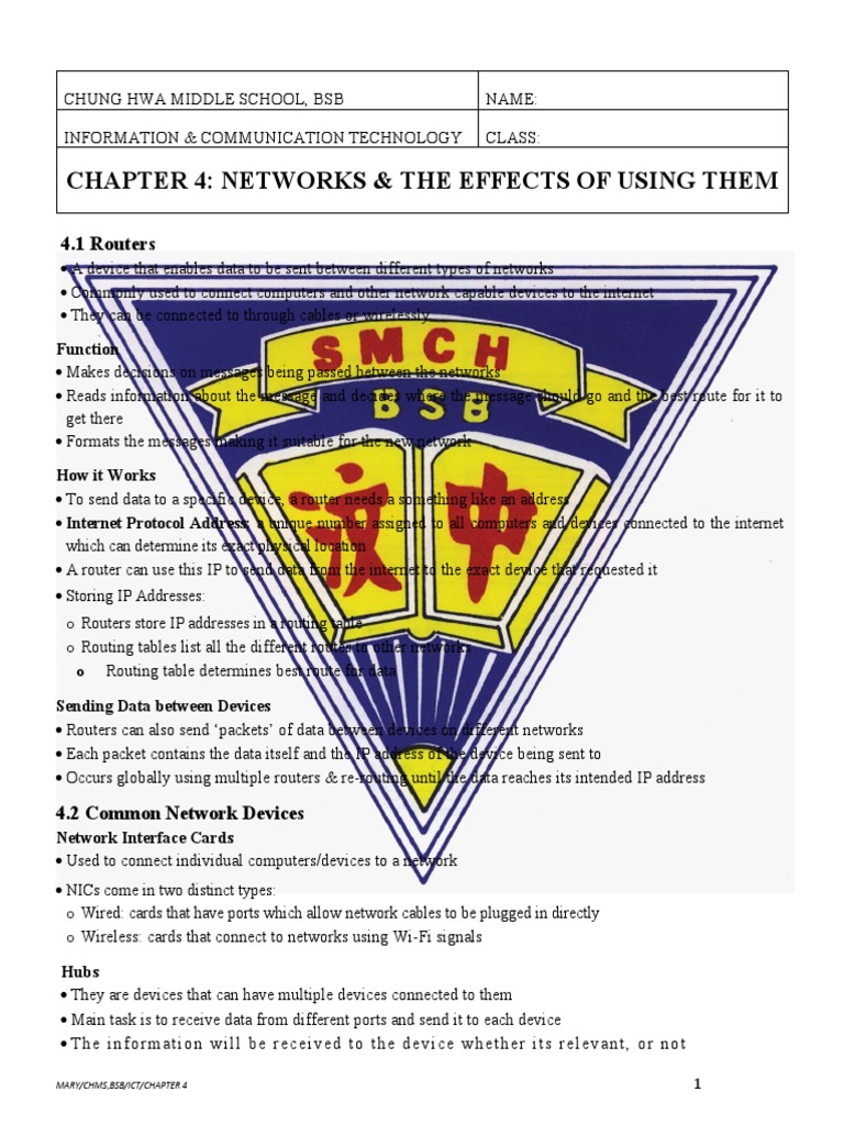 Chapter 4 Networks And The Effects Of Using Them Pdf Computer Network Router Computing