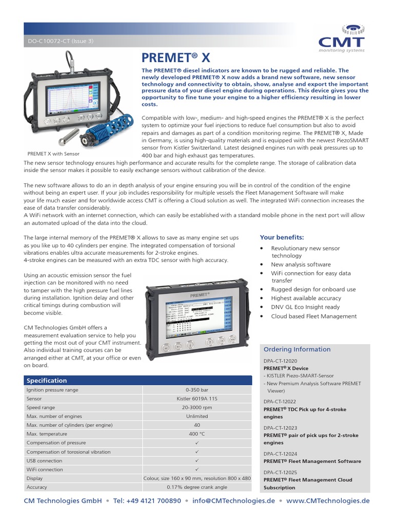 DO-C10072-CT Premet X (Issue 3) | PDF | Engines | Physical Sciences