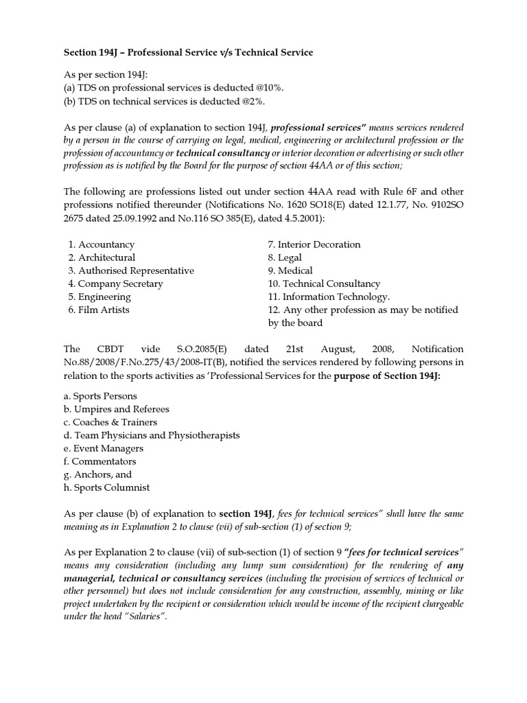 Distinguishing Professional and Technical Services | PDF | Profession ...