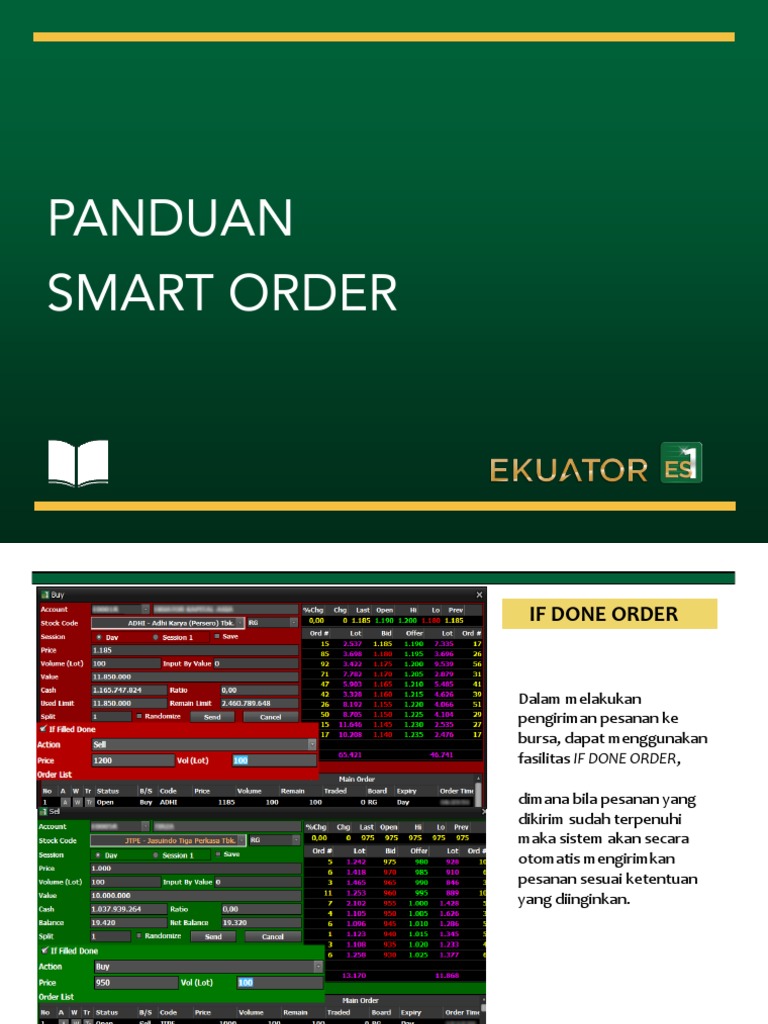 Panduan Smart Order | PDF