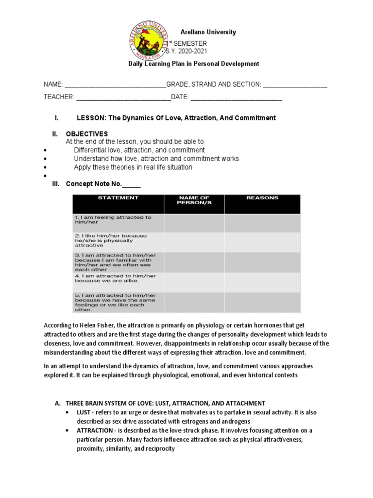 Dynamics of Love and Attraction | PDF | Love | Behavioural Sciences