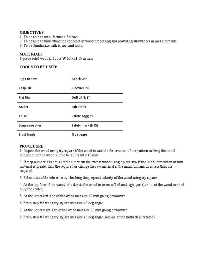 Se2 - One Piece Pattern (Flatback) Obj | PDF