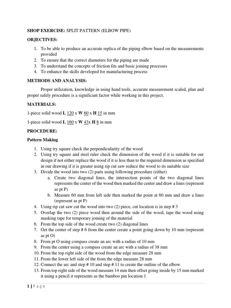 Se5 - Split Pattern | PDF | Pipe (Fluid Conveyance) | Wood