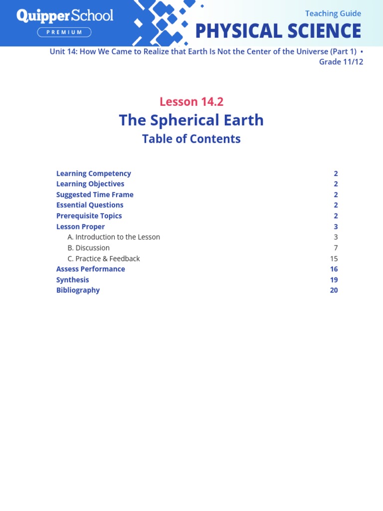 Physical Science SHS Lesson 14.2 The Spherical Earth | Download Free ...