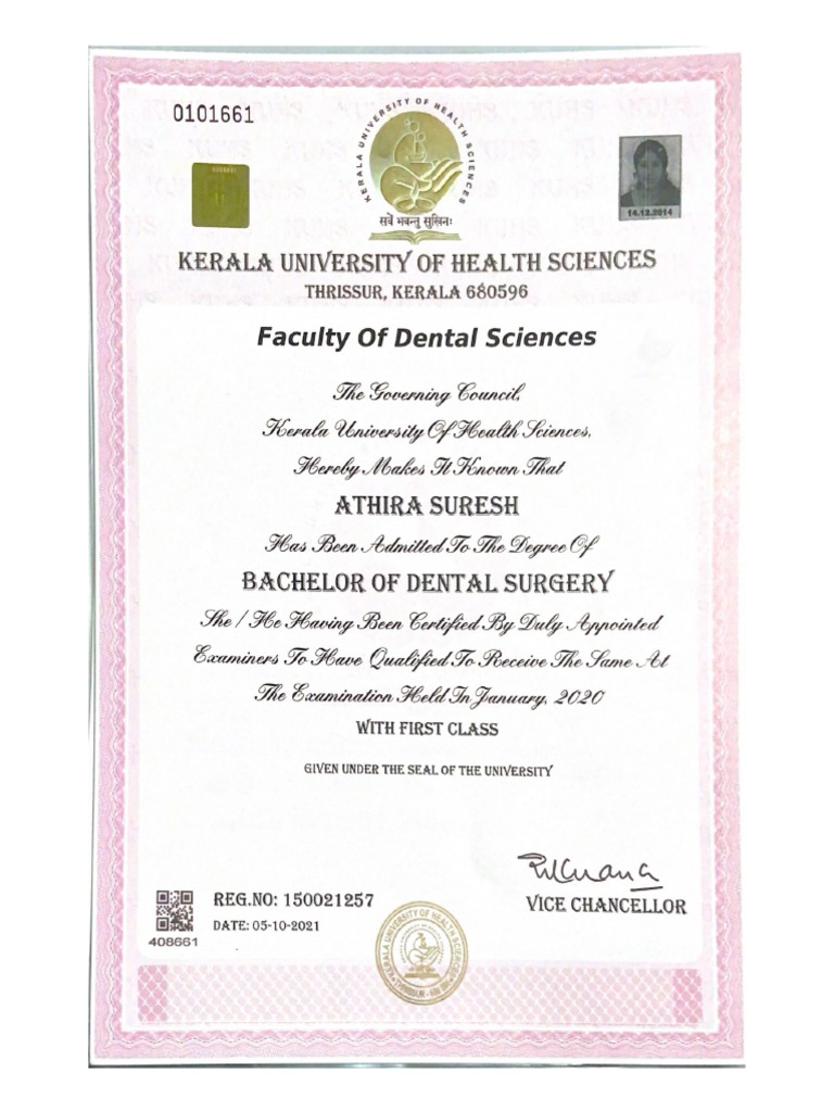 Bds Certificate | PDF