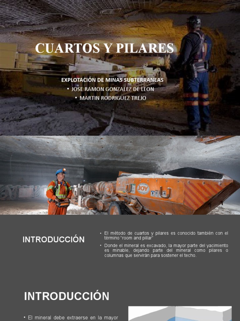 Presentación Cuartos Y Pilares | PDF | Minería | Minerales