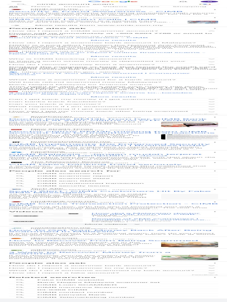 Cimb Account Scam - Google Search | PDF | Confidence Tricks | Fraud