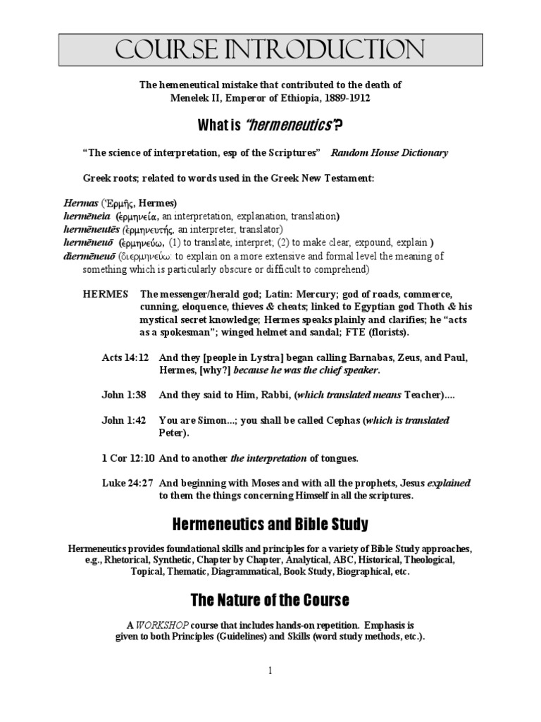 Hermeneutics for Bible Study Enthusiasts | PDF | Bible | Adverb