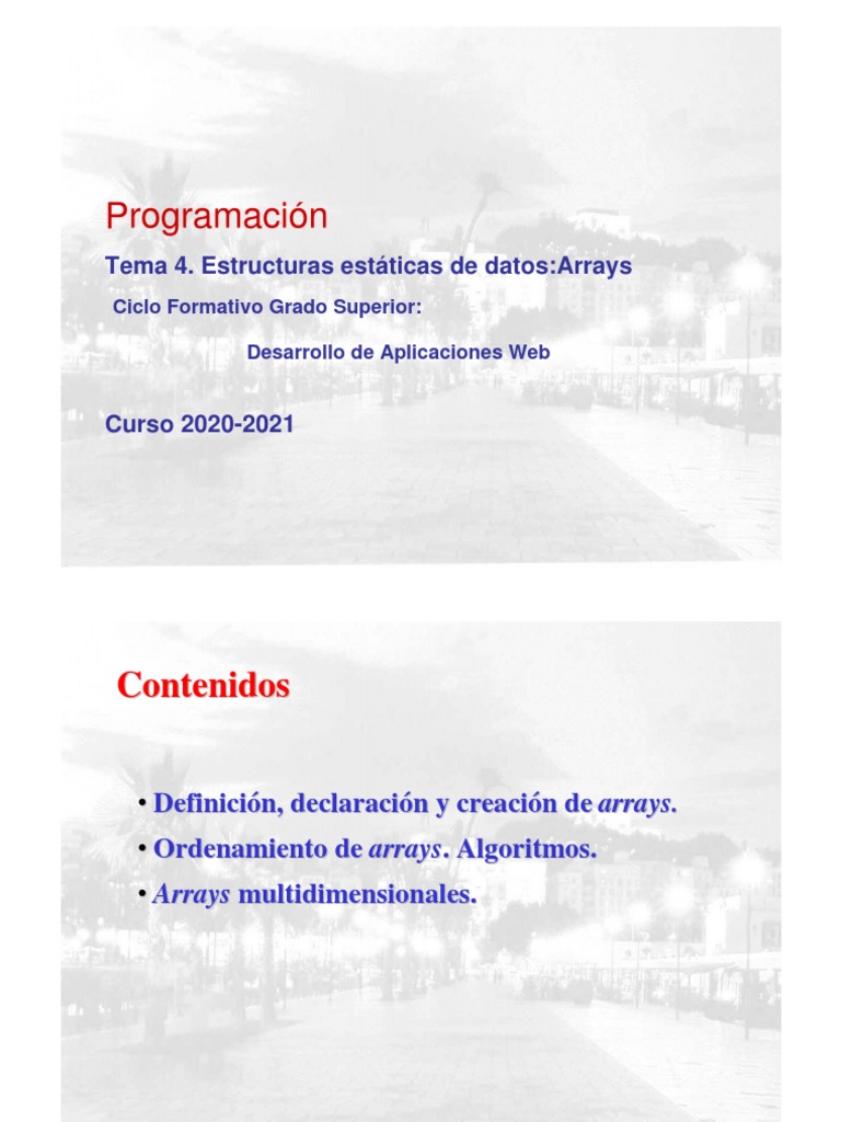 Tema 4.1 - Arrays y Matrices | PDF | Java (lenguaje de programación) | Desarrollo de software