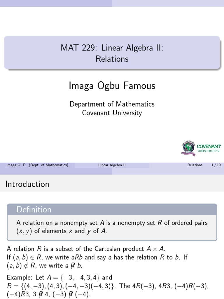Relations Pdf Geometry Mathematical Relations 