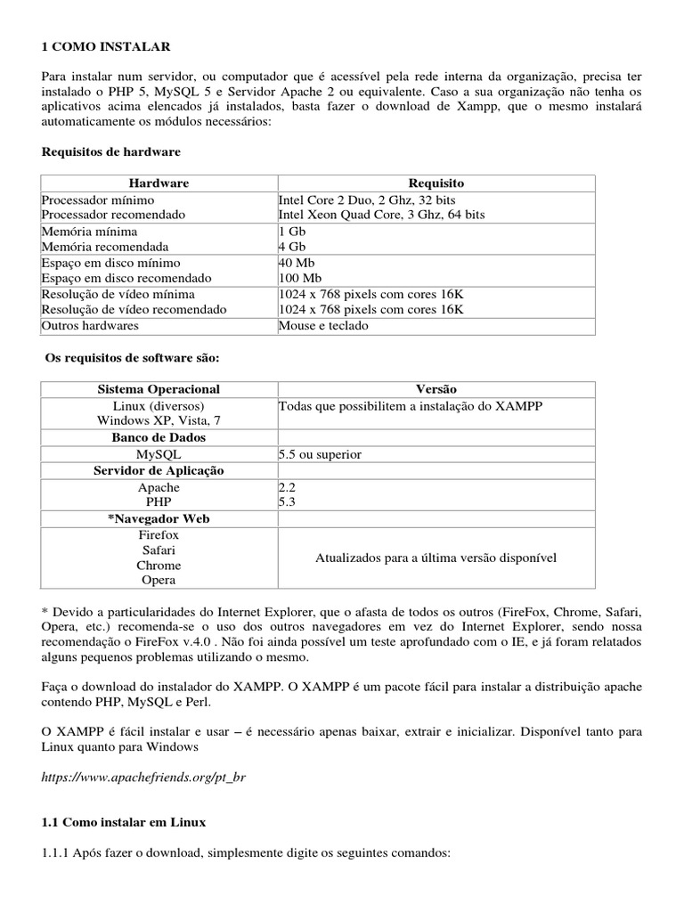 Manual - Instalacao GP Web | PDF | Informática | Engenharia de Software