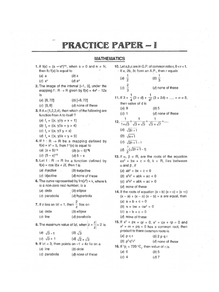 BITSAT Sample Paper 1 | PDF