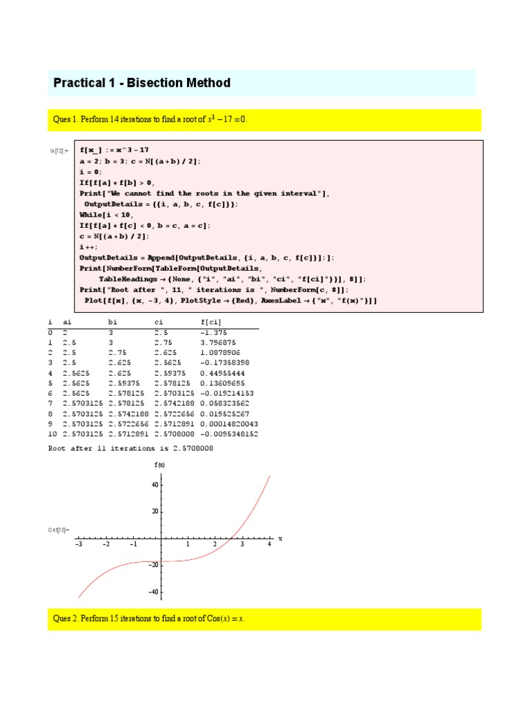 Updated Bisection Method Pdf