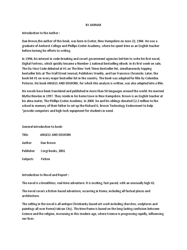 Angels and Demons Key Points | PDF