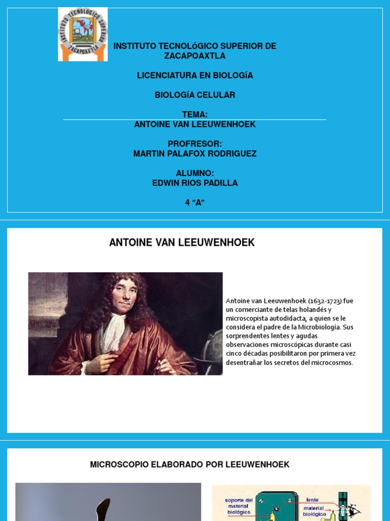 Antoine Van Leeuwenhoek | PDF