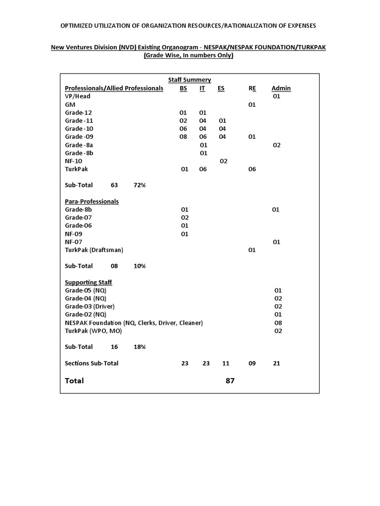 Organogram BS IT RE ES Version 2 | PDF