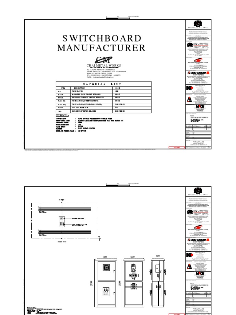 Feeder Pillar Shop Drawing | PDF