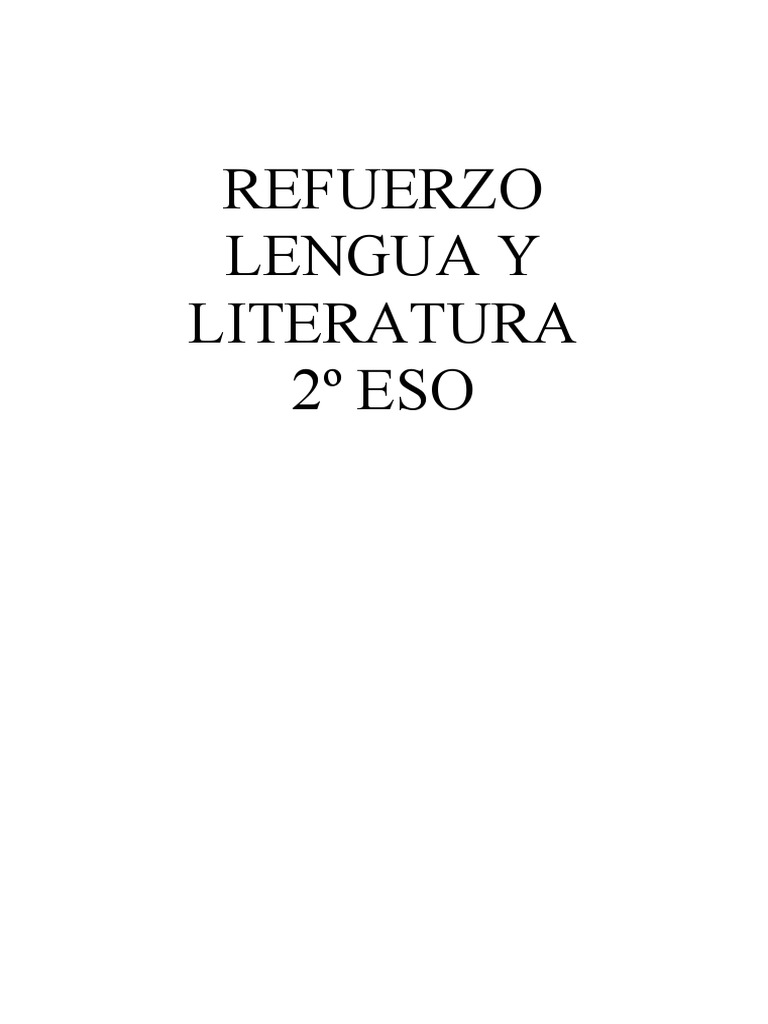 Material de Refuerzo y Recuperacion 2o Eso Septiembre | PDF Material de Refuerzo y Recuperacion 2o Eso Septiembre | PDF