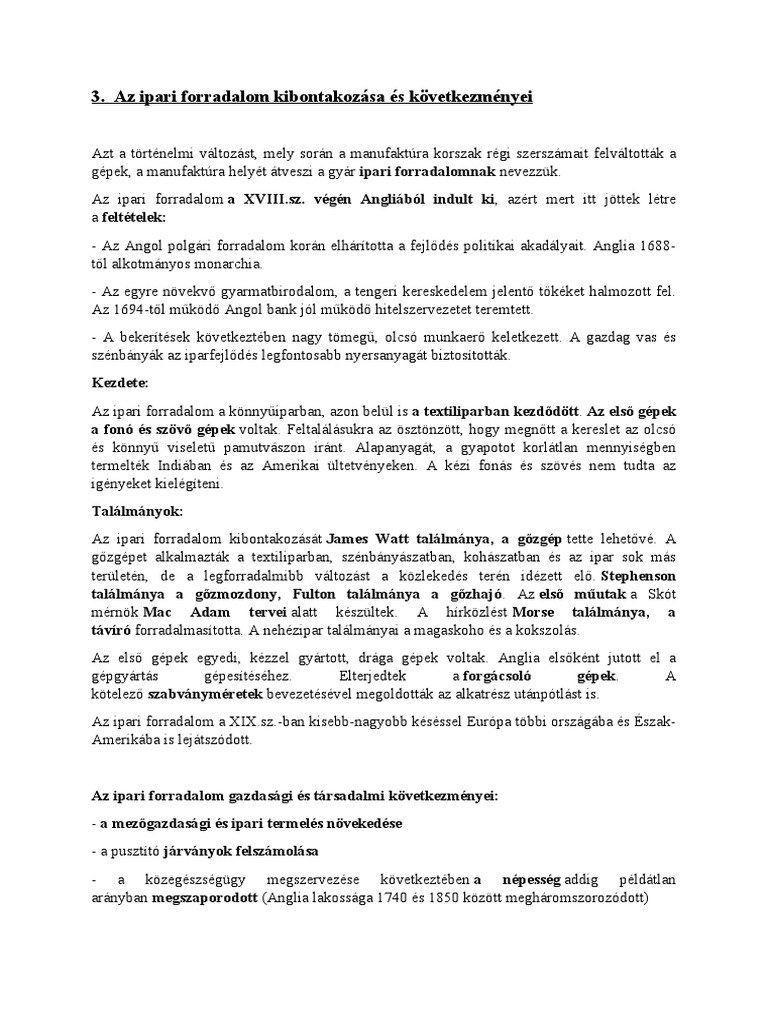 Ipari Forradalom | PDF