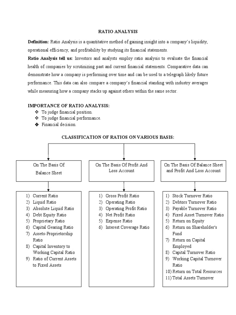 Ratio Analysis | PDF | Financial Ratio | Revenue