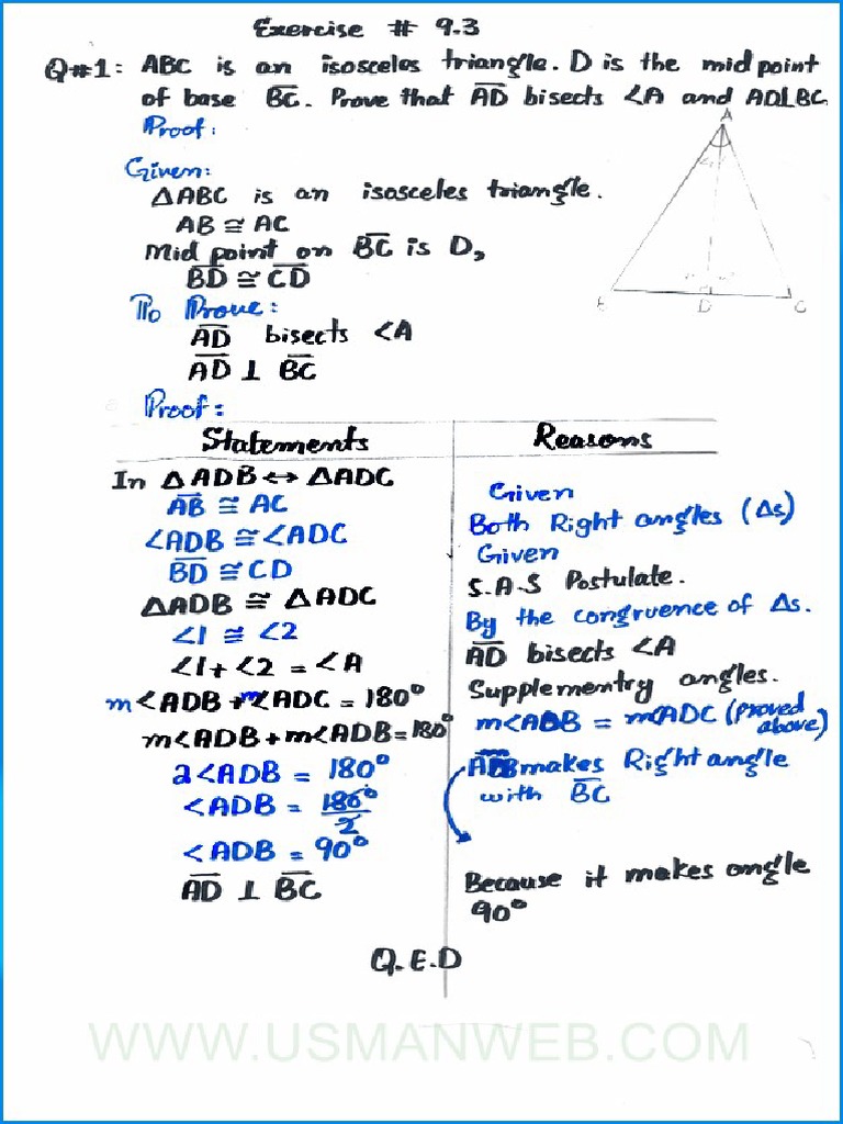 9th Math Ex 9.3 Notes Sindh Board | PDF