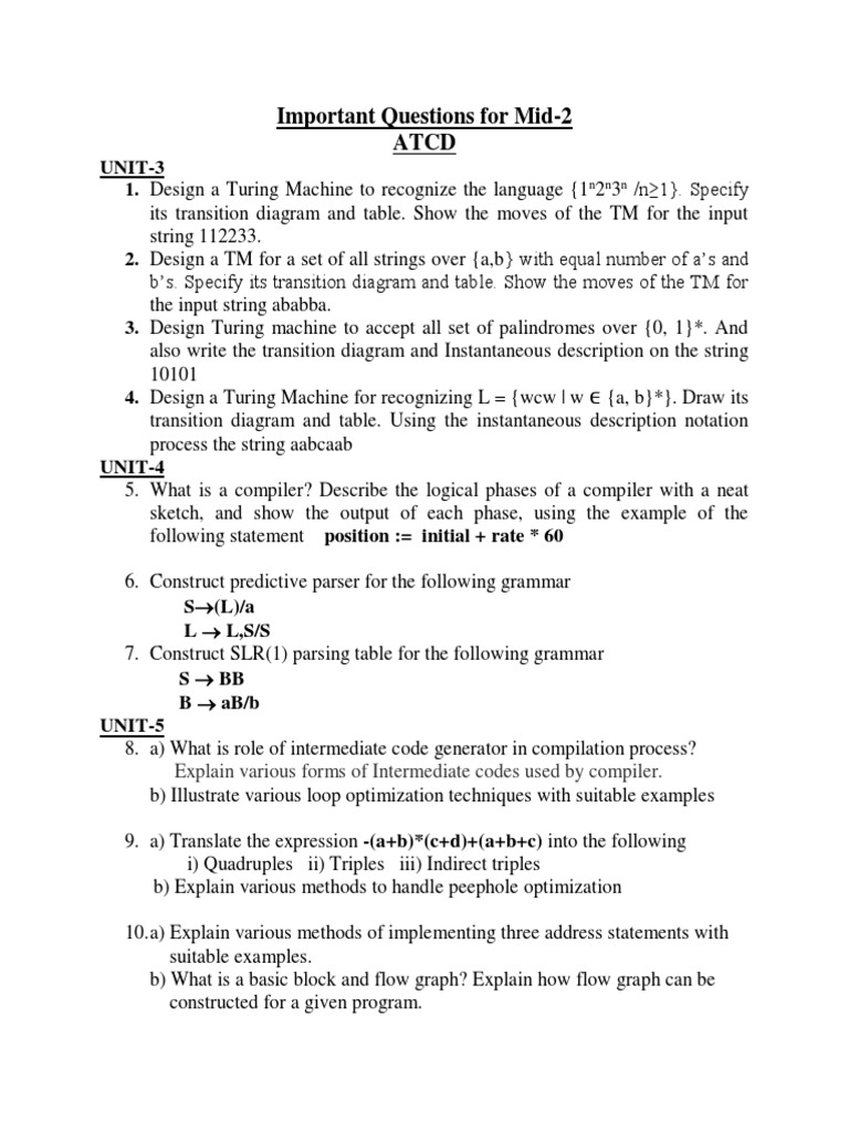 Atcd-Mid-2 Impqs | PDF | Teaching Methods & Materials