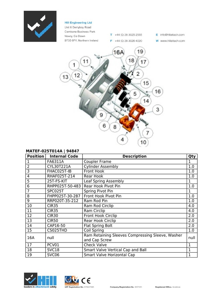 Hills Hitch Drawing ECR355 | PDF