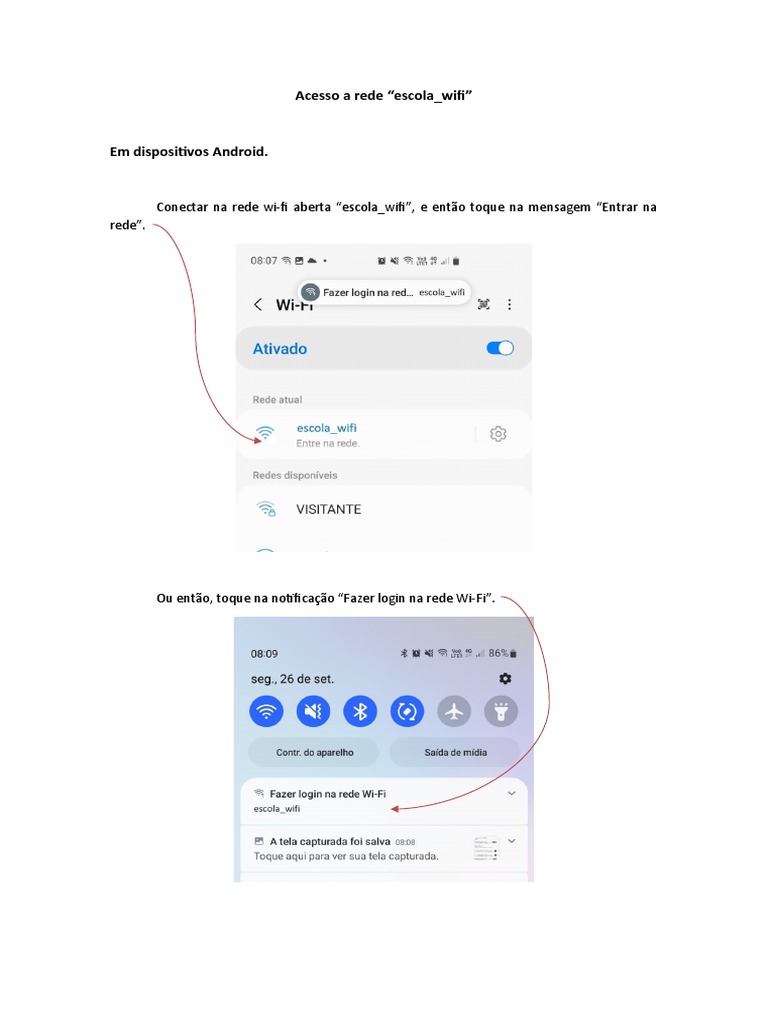 Acesso Rede Escola Wifi V01 | PDF